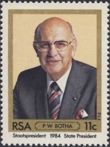 Stamp: President P. W. Botha (South Africa(President Pieter Willem ...