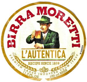Drink Label: Moretti L’Autentica (Heineken Italia, ItalyCol:IT-BEER-000302