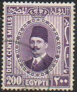 Postzegel: King Fuad I (Egypte(King Fuad I (1927-33)) Mi:EG 135a,Sg:EG 168