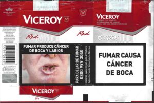 Cigarette Pack: Viceroy Red (ArgentinaCol:AR-CT-2823
