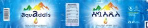 Drink Label: aquAddis natural spring water (ASKU Plc., EthiopiaCol:ET ...