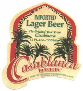 Drink Label: Casablanca Beer Premium Lager Beer (Société des Brasseries ...
