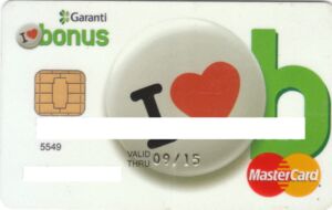Bank Card: Garanti + Bonus (Garanti Bankası, Türkiye (Turkey)Col:TR-MC-0240