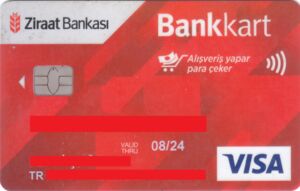 Bank Card: Bank Kart (T.C. Ziraat Bankasi, Türkiye (Turkey)Col:TR-VI ...