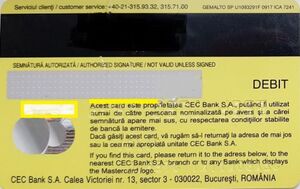 Bank Card: CEC Bank (CEC / Casa de Economii si Consemnatiuni ...