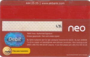 Bank Card: AKBANK-neo (Akbank T.A.Ş., Türkiye (Turkey)Col:TR-MC-0320