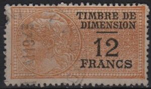Stamp: Timbre fiscal - Médaillon de Tasset (France: Revenue Stamps(Dimension) Yt:FR DI137