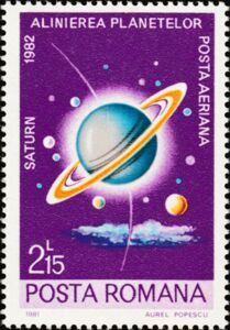 Stamp: Saturn (Romania(Planets) Mi:RO 3798,Sn:RO C236,Yt:RO PA272,Sg:RO ...