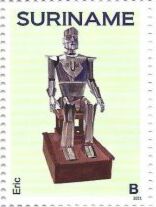 Stamp: Robot Eric (Suriname(Robotics, Centenary (2021)) Mi:SR 3364,Sn ...