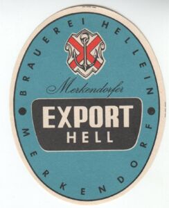 Etiqueta de bebida: Hellein Export Hell (Brauerei Hellein, Merkendorf ...