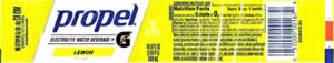 Drink Label: Gatorade Propel Lemon (Gatorade Co., United States of ...