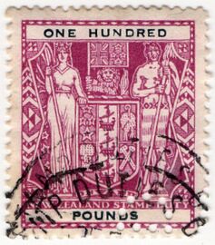 Stamp: Coat of Arms (New Zealand: Revenue Stamps(Stamp Duty - Coat of ...