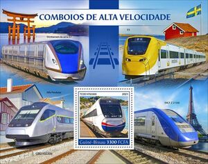Stamp: TCDD HT 65000 - Turkey (Guinea-Bissau(High Speed Trains (2021 ...
