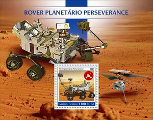 Stamp: Landing of the Perseverance Rover on Mars (Guinea-Bissau ...