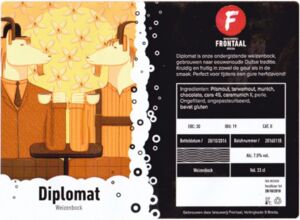 Drink Label: Diplomat Weizenbock (Brouwerij Frontaal, NetherlandsCol:NL ...