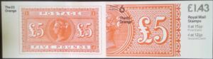 Stamp: The 5 pounds Orange (United Kingdom of Great Britain & Northern ...