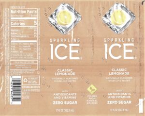 Drink Label: Sparkling Ice Classic Lemonade (Talking Rain Beverage Co ...