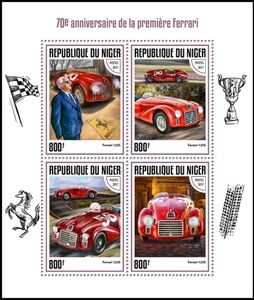 Stamp: 70th Anniversary of the Ferrari Premiere (Niger(Ferrari (2017 ...