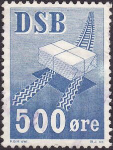 Stamp: DSB Danske Statsbaner (railway stamp) (Denmark: Private Post ...