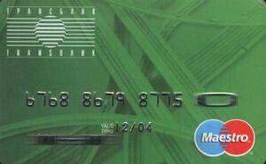 Bank Card: Maestro (Transbank, UkraineCol:UA-MS-0308