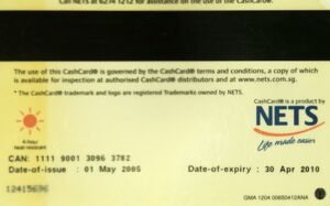 Bank Card: Cash Card (NETS, SingaporeCol:SG-GM-0013