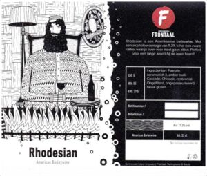 Drink Label: Rhodesian Frontaal (Brouwerij Frontaal, NetherlandsCol:NL ...