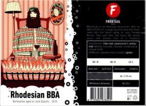 Drink Label: Rhodesian BBA 2018 (Brouwerij Frontaal, NetherlandsCol:NL ...