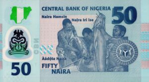 Banknote: 50 Naira (Nigeria(2009-2022 Polymer Issue) Wor:P-40j