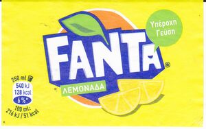 음료 라벨: Fanta Lemonate (Coca-Cola 3E Greece ABEE, 그리스Col:GR-SODA-001099
