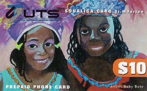 Phonecard: Painting, artist Ruby Bute (St. Maarten - UTS / Chippie ...