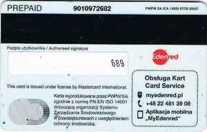 Bank Card: Edenred (Edenred Group, PolandCol:PL-MC-0382.05