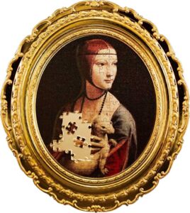 Coin: 1 Dollar (World Famous Painting Puzzle Series - Lady with an ...