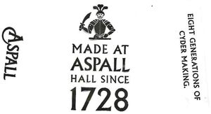 Drink Label: Aspall English Demi-Sec Draft (Aspall Cyder Ltd., United ...