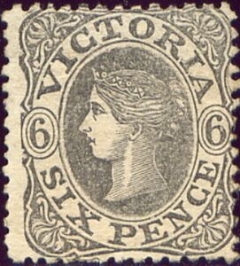 Stamp: Queen Victoria (1819-1901) (Victoria(Emblems Issue) Sg:AU-VI 107b 📮