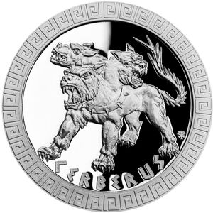 Coin: 2 Dollars (Mythical Creatures - Cerberus) (Niue(Numismatic ...