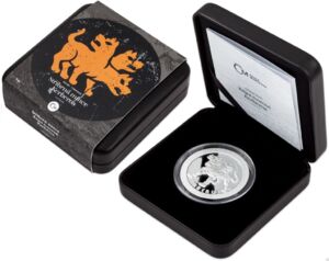 Coin: 2 Dollars (Mythical Creatures - Cerberus) (Niue(Numismatic ...