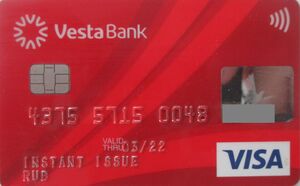 Bank Card: Vesta Bank Red (Vesta Bank, RussiaCol:RU-VI-1430.03