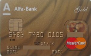 Bank Card: Alfa-bank GOLD (Alfa-bank, RussiaCol:RU-MC-0346.03