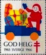 Stamp: God Helg (Sweden: Cinderella Stamps(Tuberculosis Charity 1965-66 ...