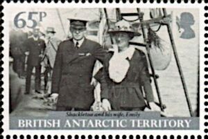 Stamp: Shackleton and his Wife, Emily (British Antarctic Territory (BAT ...