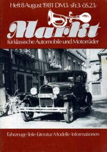 Magazine: Ford Model A (Germany, Federal RepublicCol:DE OM-1981/08