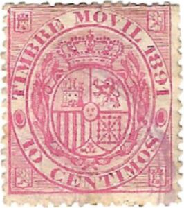 Stamp: Coat of arms of Spain (Spain(Revenue: Special Merchandise) Yt:ES ...