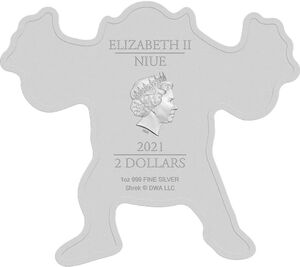 Coin: 2 Dollars (Shrek 20th Anniversary - Shrek) (Niue) (Numismatic ...