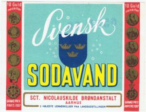 Drink Label: Svensk Sodavand (Sct. Nicolaus Brøndanstalt, DenmarkCol:DK ...