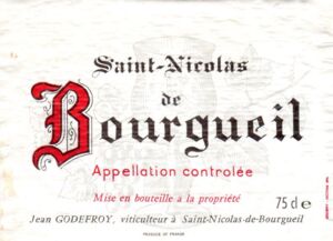Drink Label: St-Nicolas de Bourgueil AOC - Godefroy (Jean Godefroy ...