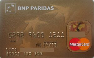 Bank Card: Gold Stars (BNP Paribas, RussiaCol:RU-MC-2510.02