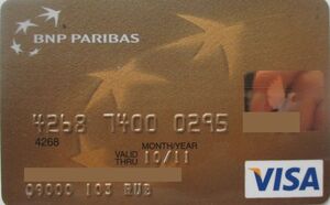 Bank Card: Gold Stars (BNP Paribas, RussiaCol:RU-VI-2184