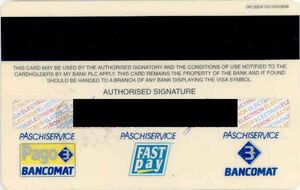 Bank Card: Mondo Card (Banca Monte dei Paschi di Siena, ItalyCol:IT-VE-0066