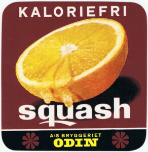 Drink Label: Kaloriefri Squash (Odin Bryggeri, DenmarkCol:DK-SODA-000045