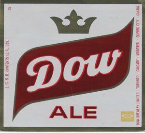Etiqueta de bebida: Dow ale (Dow Breweries /Closed/, CanadáCol:CA-BEER ...